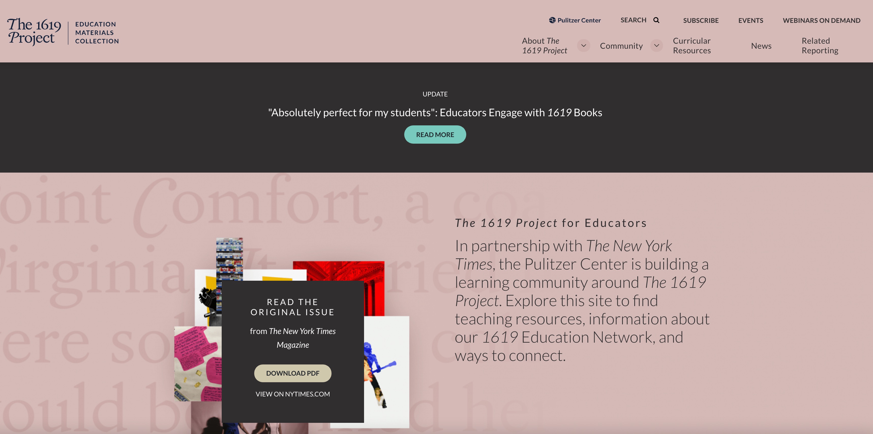 The 1619 Project: Pulitzer Center Education Programming | Pulitzer Center